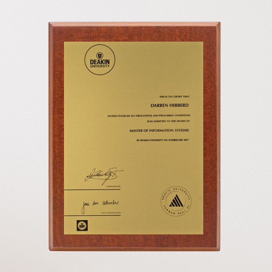 University Degree Frames & Plaques – R & J Framing and Plaques