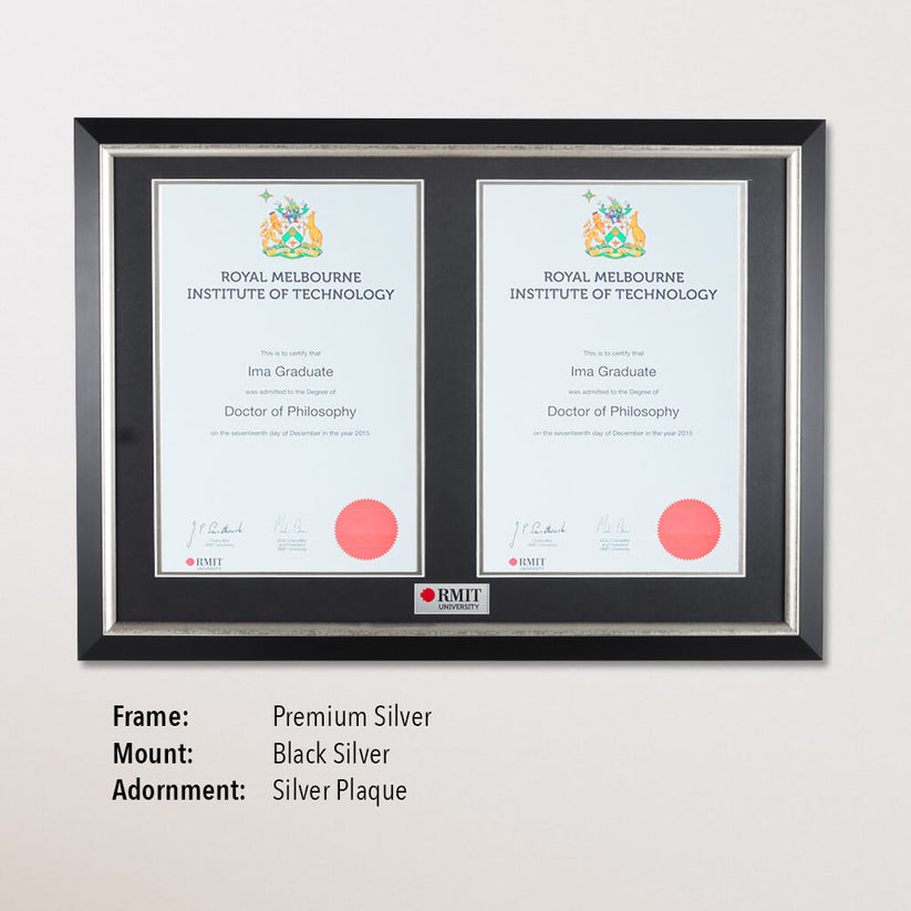 Double Certificate Frame – R & J Framing and Plaques